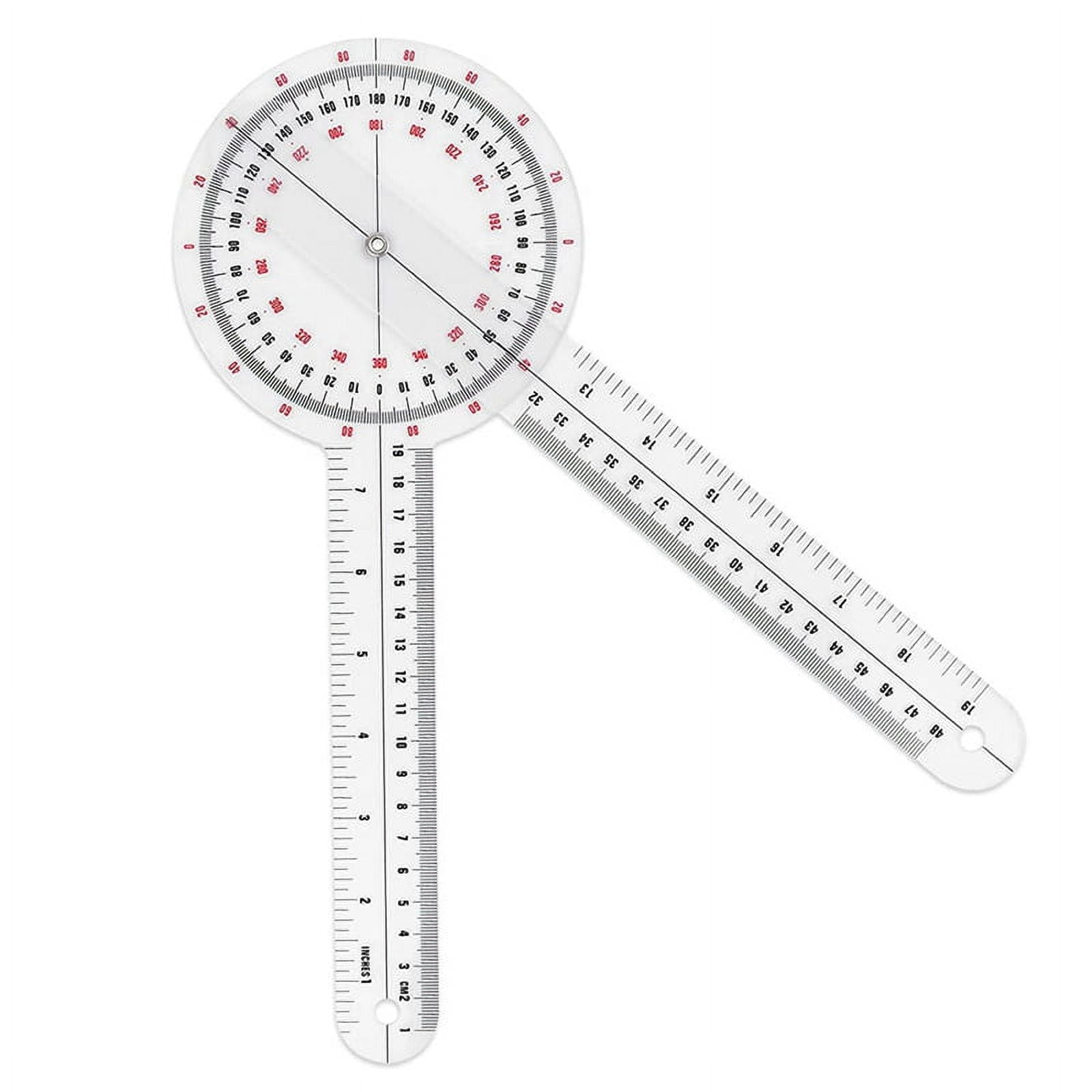 12 Inch Goniometer,Transparent Orthopedic Angle Ruler Plastic ...