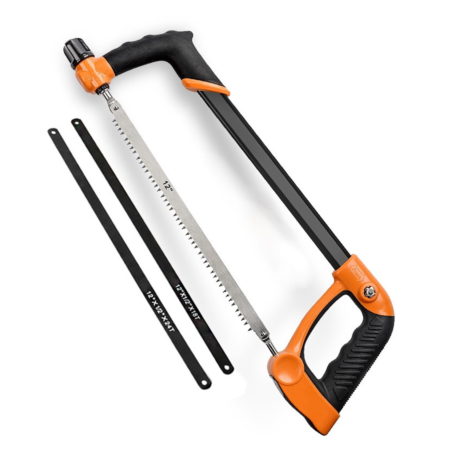 12 Inch Hacksaw Frame Set with Extra 2pcs Replacement Blades 4/18/24 ...