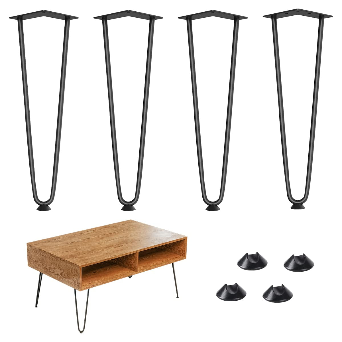 12 Inch Hairpin Furniture Legs Solid Steel For Coffee Table Dresser ...