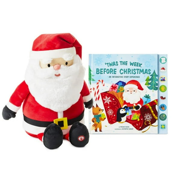 12 Inch Hallmark 'Twas The Week Before Christmas Read & Play Santa ...