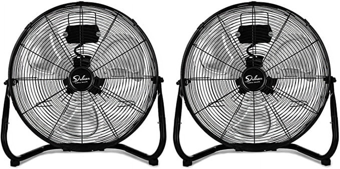 12 Inch Heavy Duty Metal Floor Fan, High Air Volume Indoor Fan, High ...