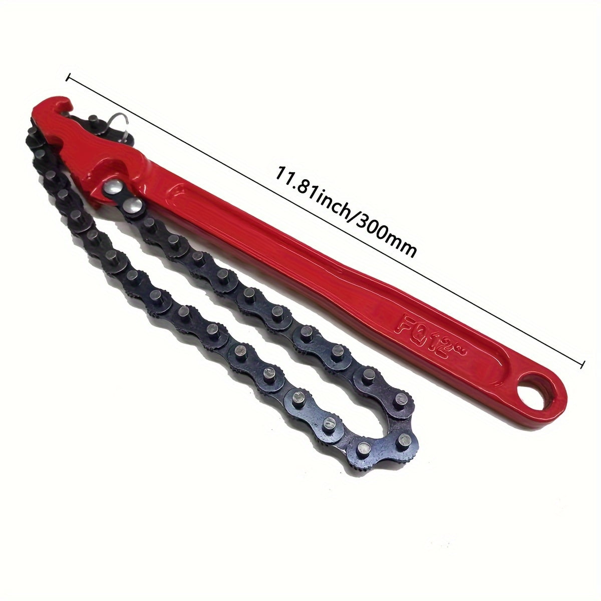 12 Inch Heavy-Duty Ratcheting Chain Wrench Reversible Oil Filter Tool ...