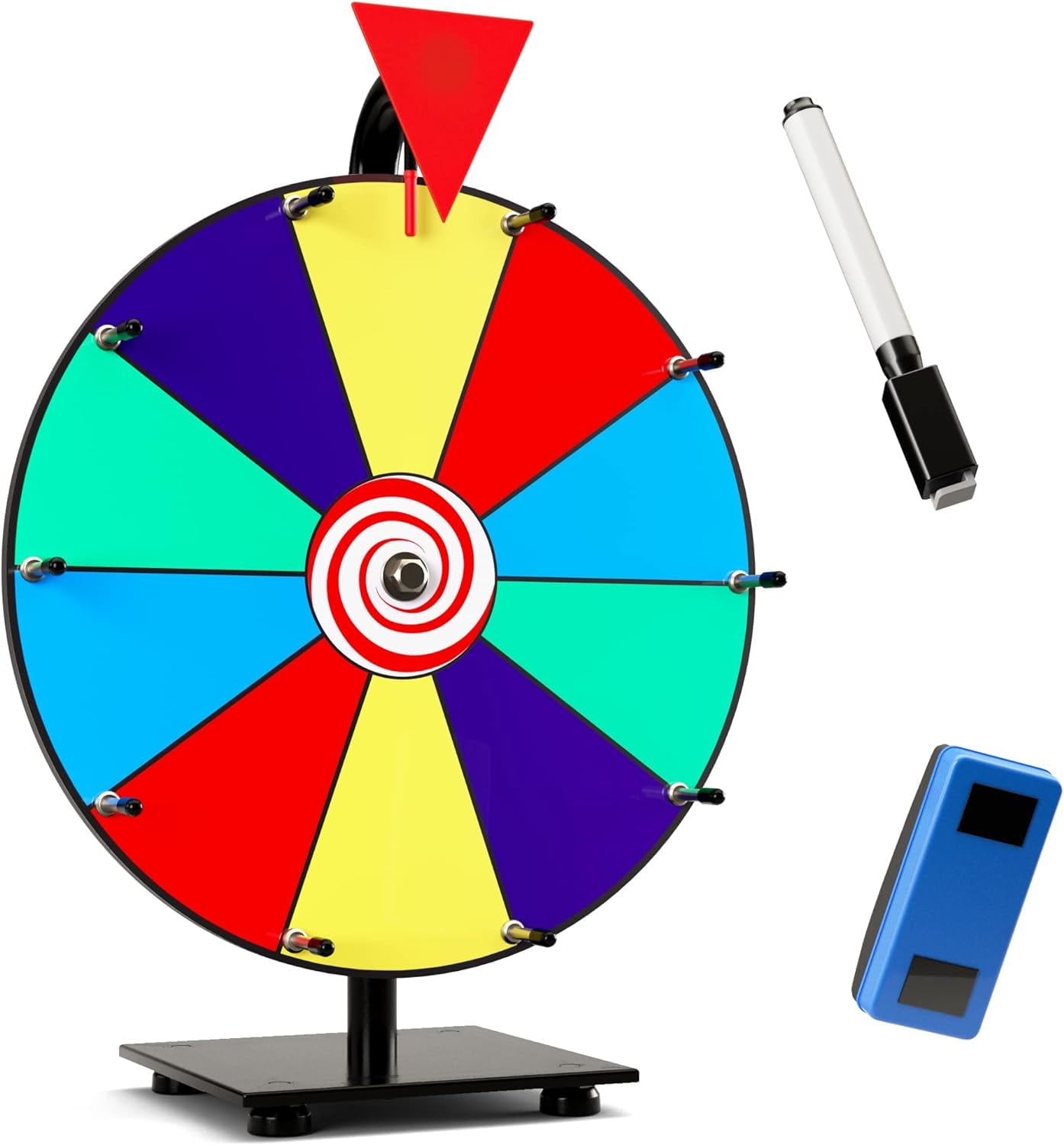 12 Inch Hard Duty Spinning Prize Wheel Spinner - 10 Slots Tabletop ...