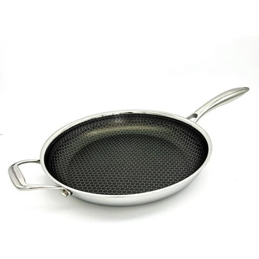 HexClad 12-inch Nonstick Stainless Steel Frying Pan, Easy Clean ...
