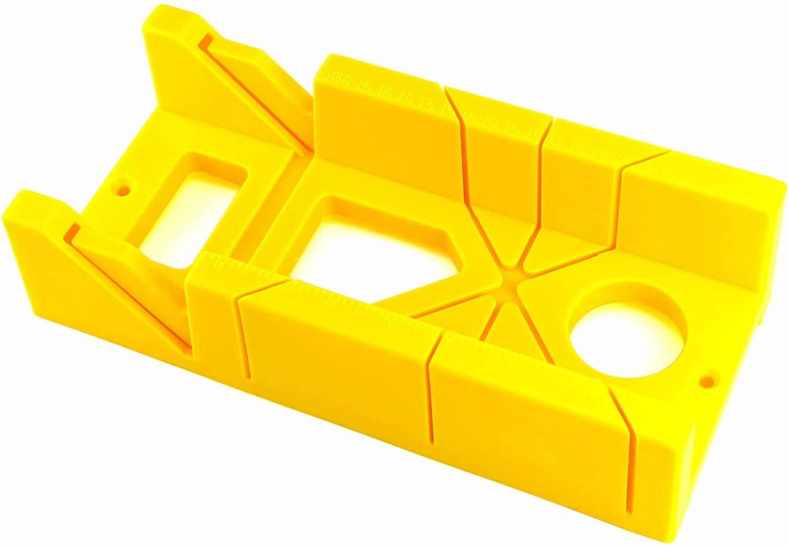 12-Inch High Impact Plastic Miter Box with Versatile Cutting Angles and ...