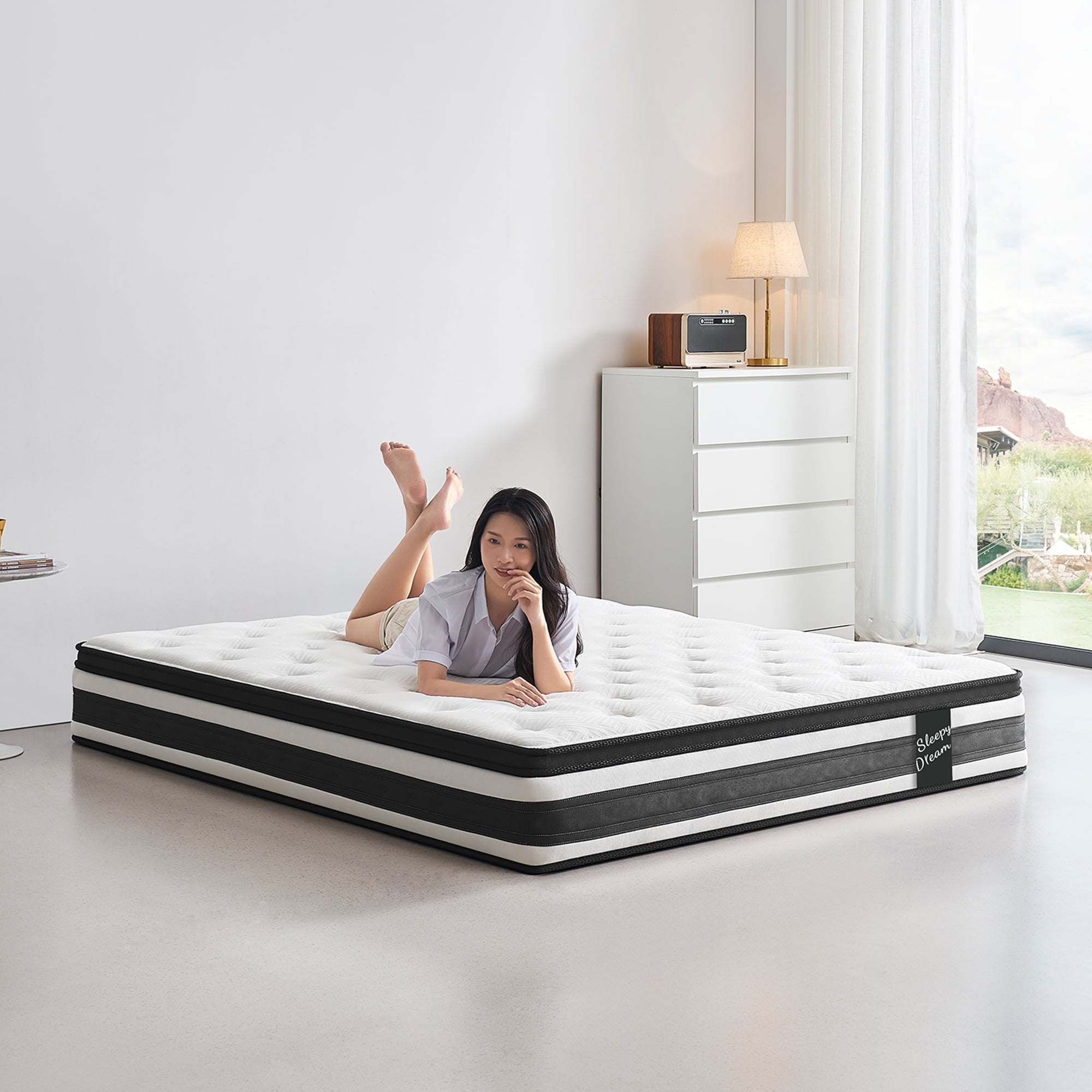 12 Inch Hybrid Mattress with Individual Pocket Springs & CertiPUR-US ...