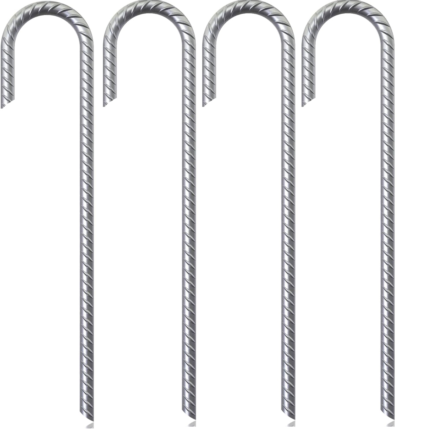 12 Inch J Hook Ground Stakes, J Hook Rebar Stakes (6Pack)- for ...