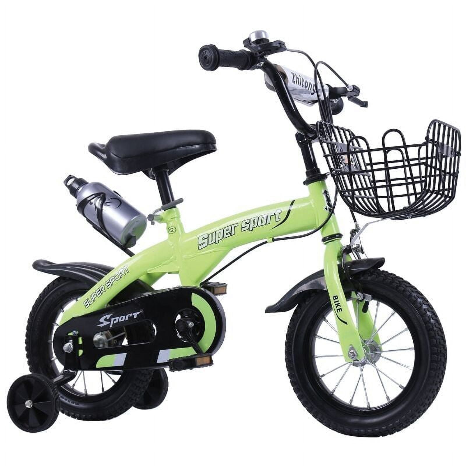 12 inch Kids Bike with Training Wheels, Height Adjustable Kids Bicycle ...