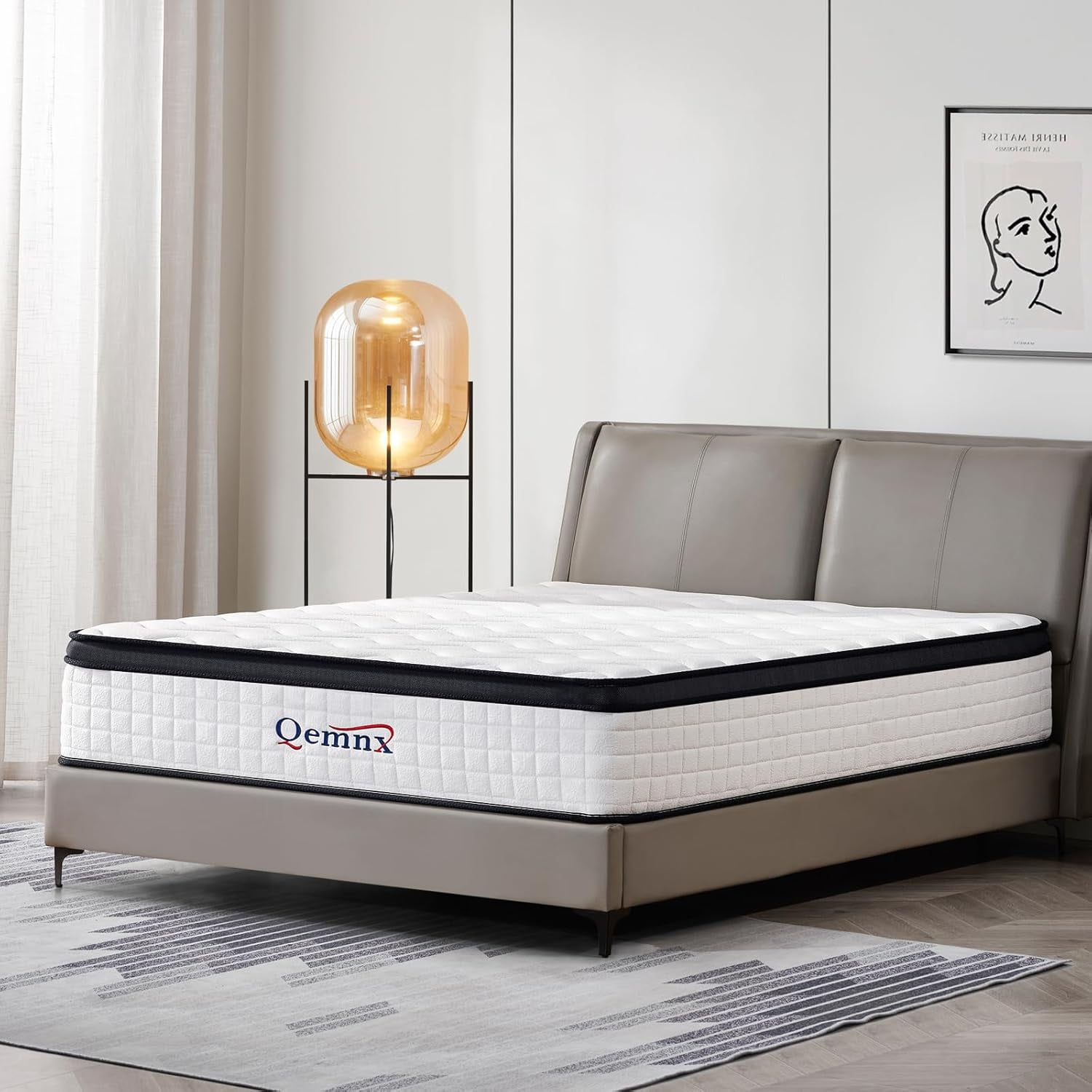12 Inch King Hybrid Mattress – Medium Firm, Memory Foam & Responsive Pocket Springs, Enhanced ...