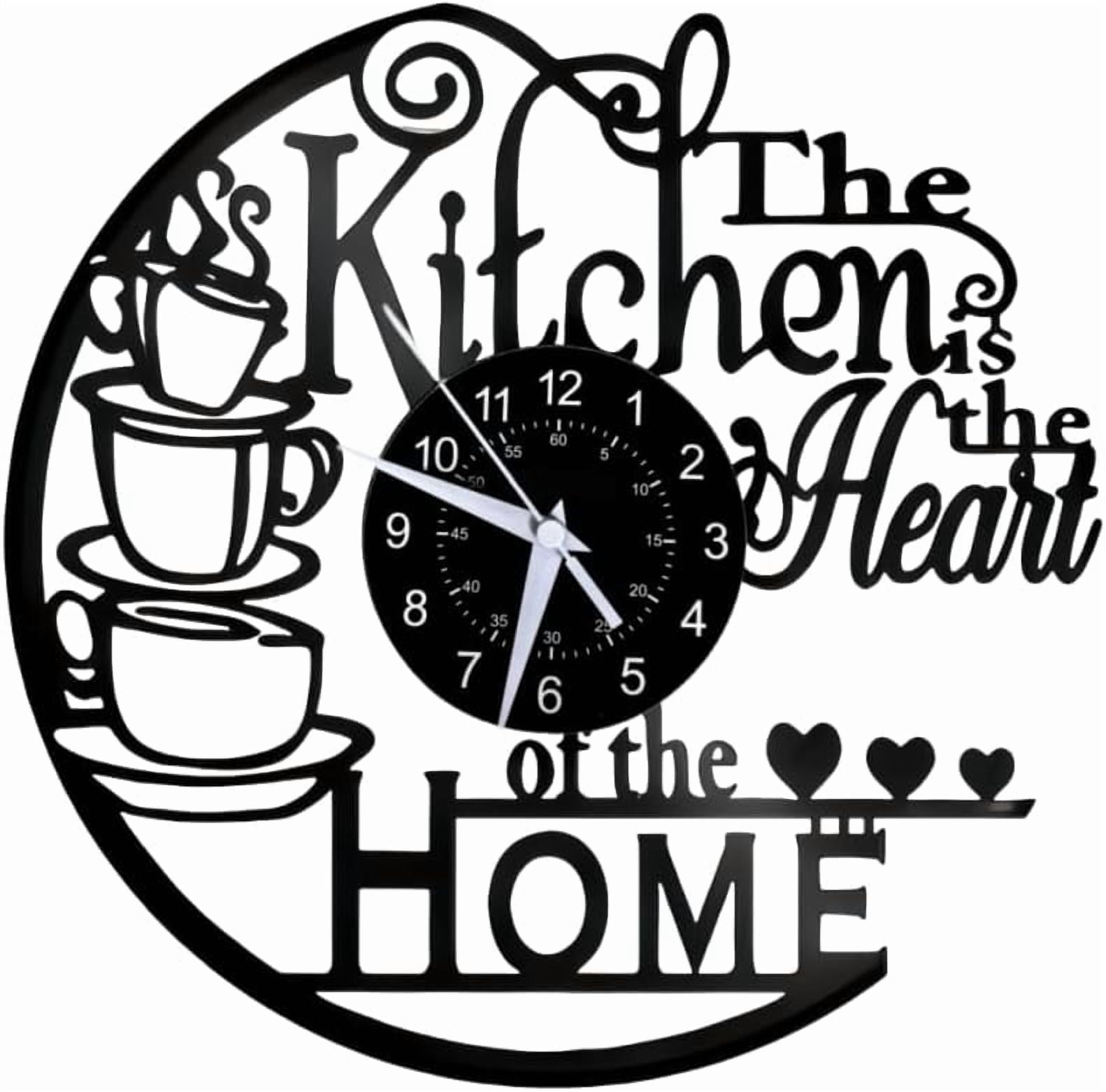 12 Inch Kitchen Themed Vinyl Record Clock Kitchen Home Themed Clock ...
