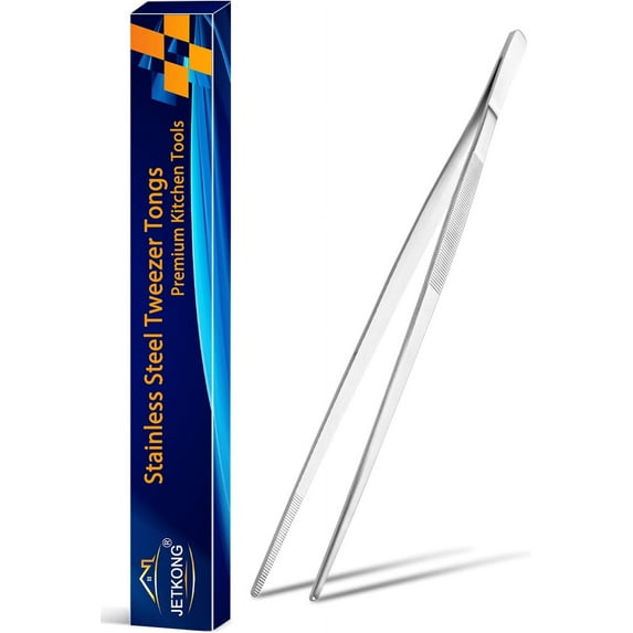 12 Inch Kitchen Tweezers Cooking Tweezer Tongs, Stainless Steel Food ...