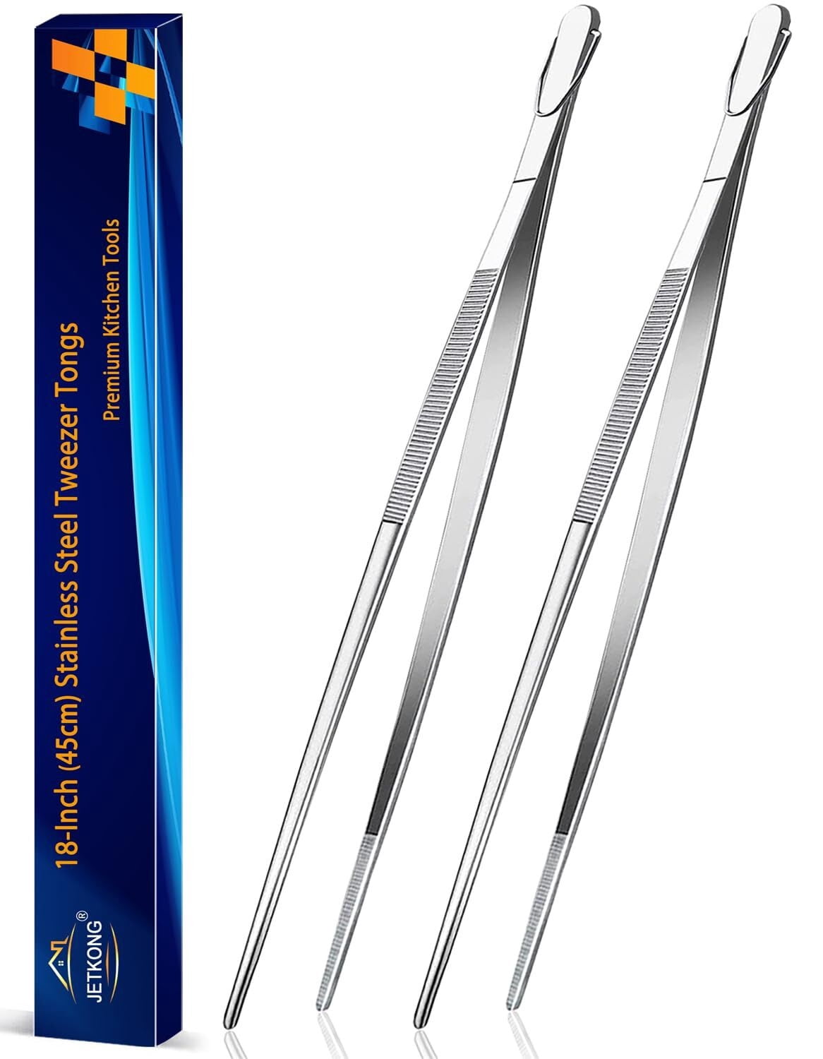12-Inch Kitchen Tweezers Fine Tweezer Tongs Extra-Long Stainless ...