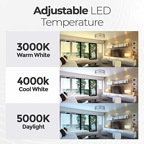 12 Inch LED Ceiling Light Fixture, 15W Flush Mount Ceiling Light ...