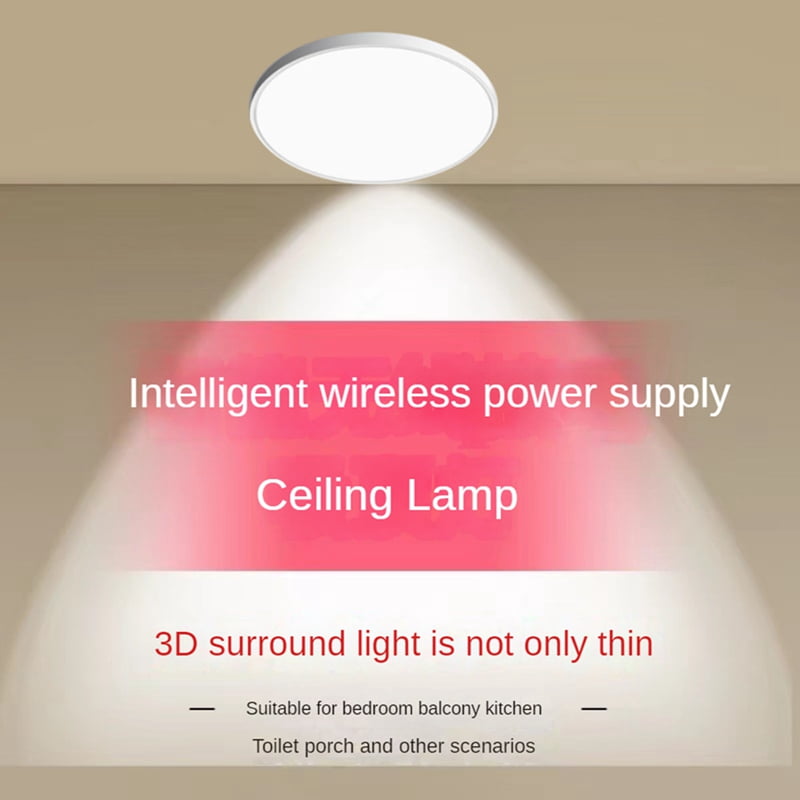 12 Inch LED Flush Mount Ceiling Light Fixture 24W Flat Modern Round ...