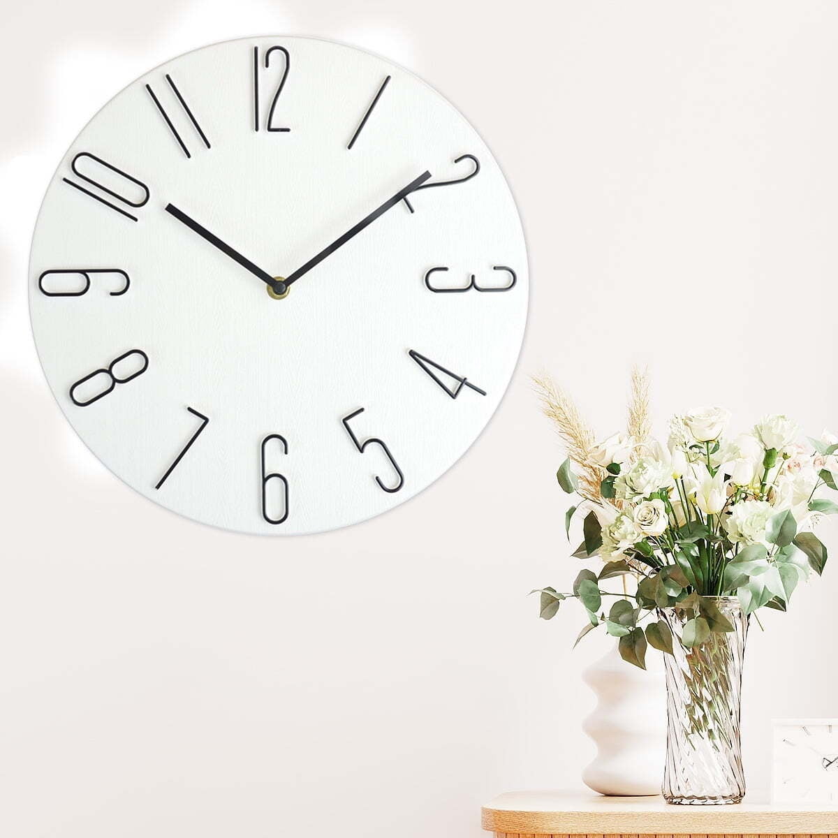 12 Inch Large 3D Number Wall Clock KTH - Walmart.com