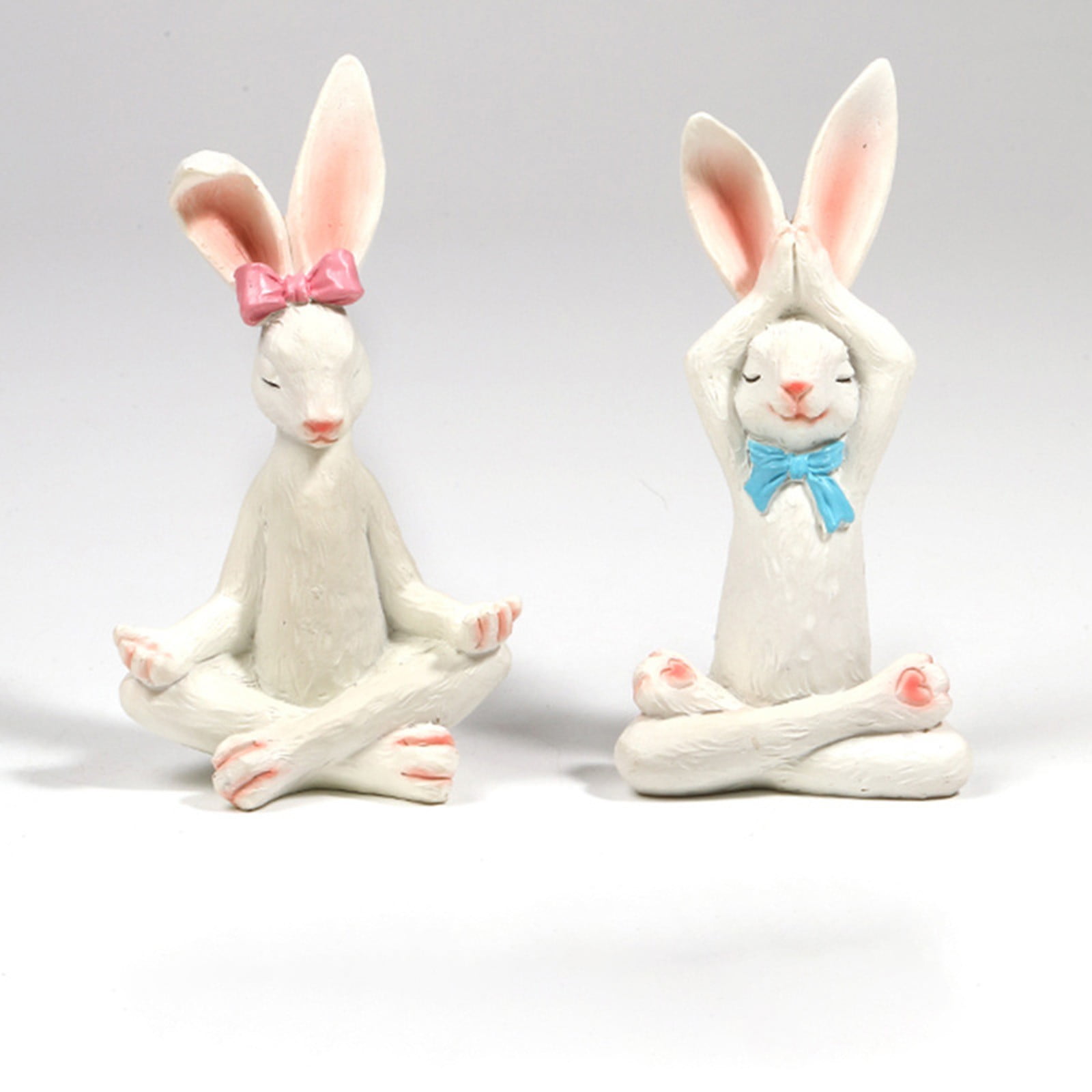 12 Inch Large Easter Bunny Figurines Resin Rabbits With Egg Spring ...
