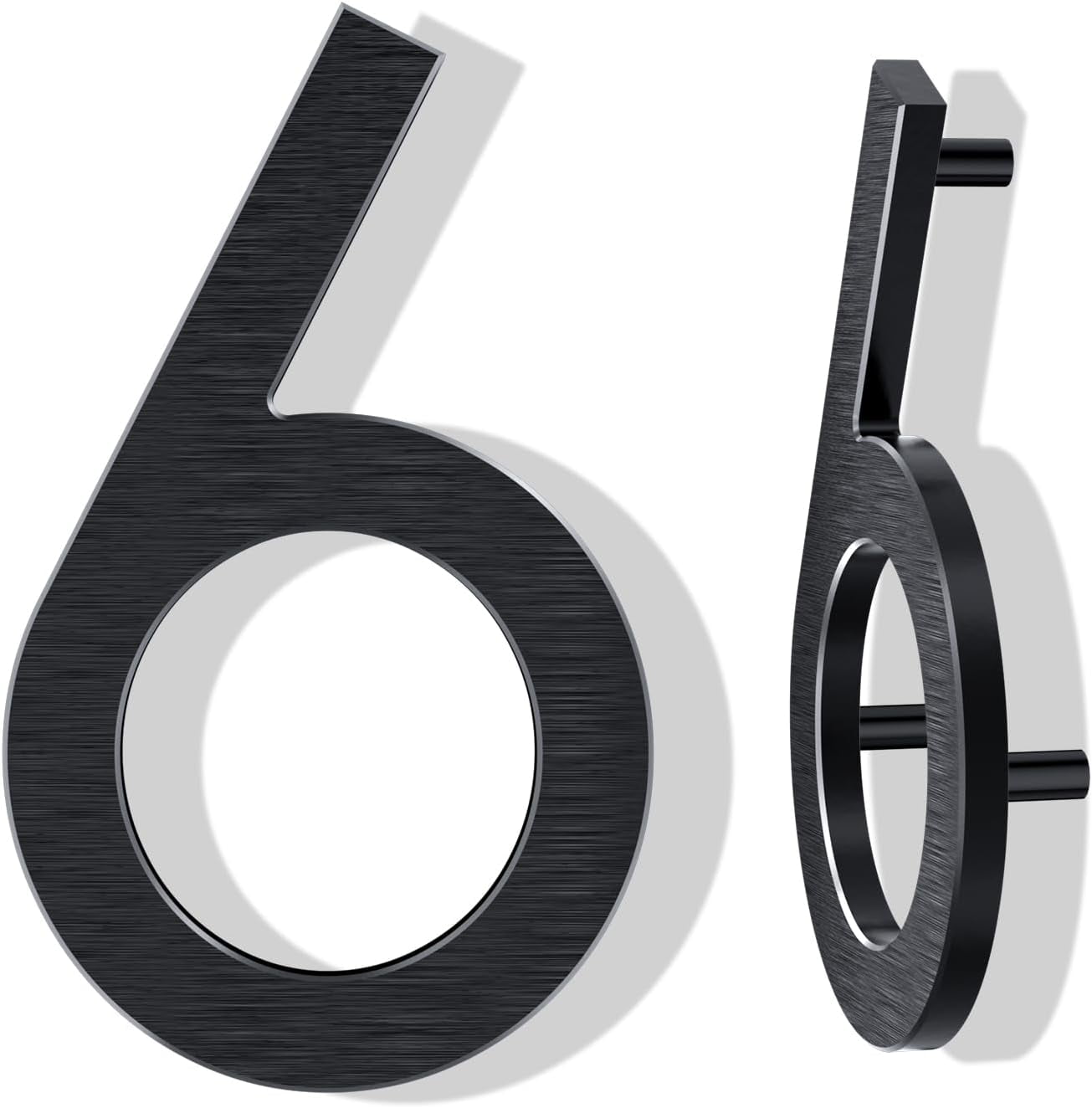 12 Inch Large Modern Exterior House Numbers, Black Metal Home Address ...