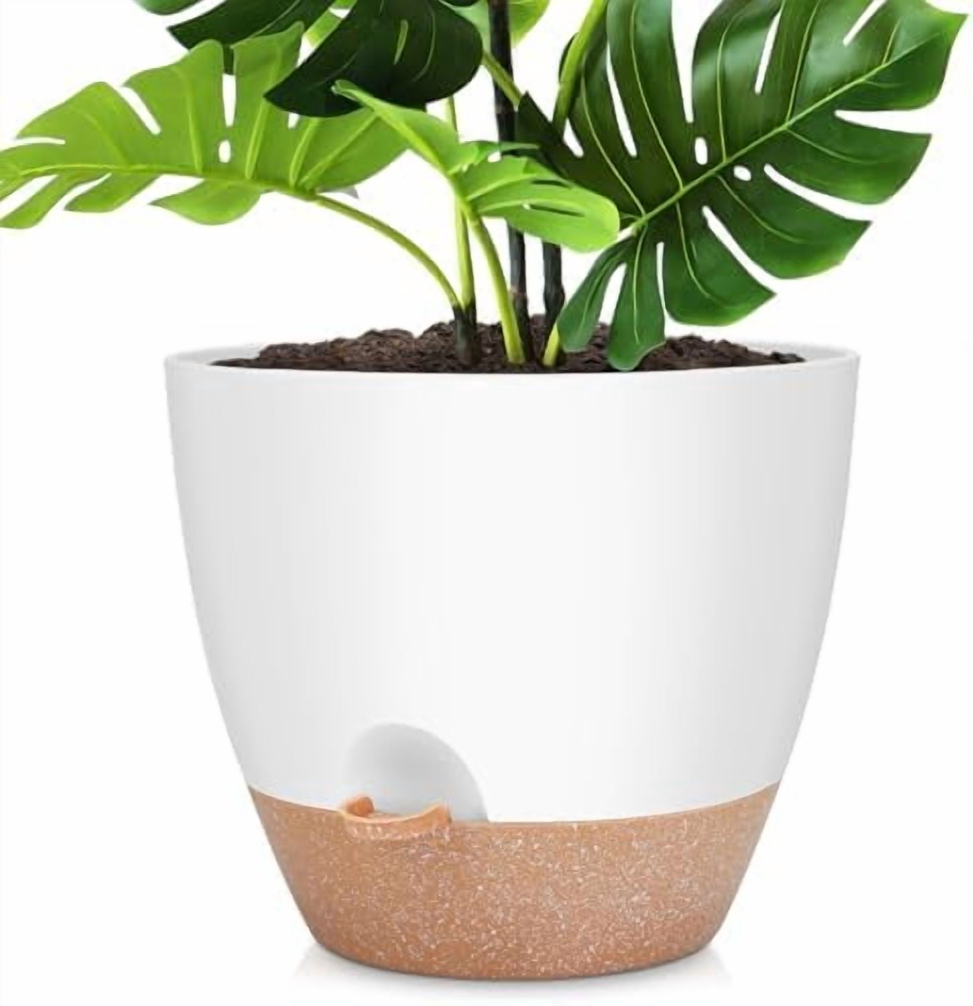 12 Inch Large Self Watering Plant Pot Set, Flower Pots with Multi-Mesh ...