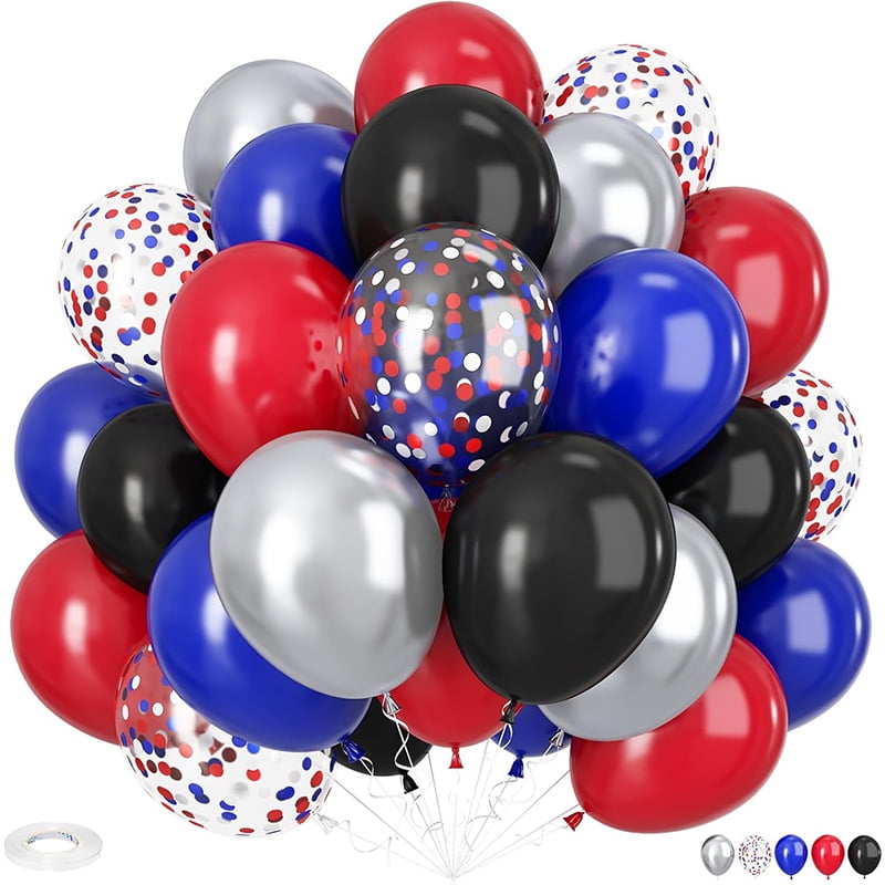 12 Inch Latex Balloons for Boys Hero Party Kids Spider Theme Birthday ...