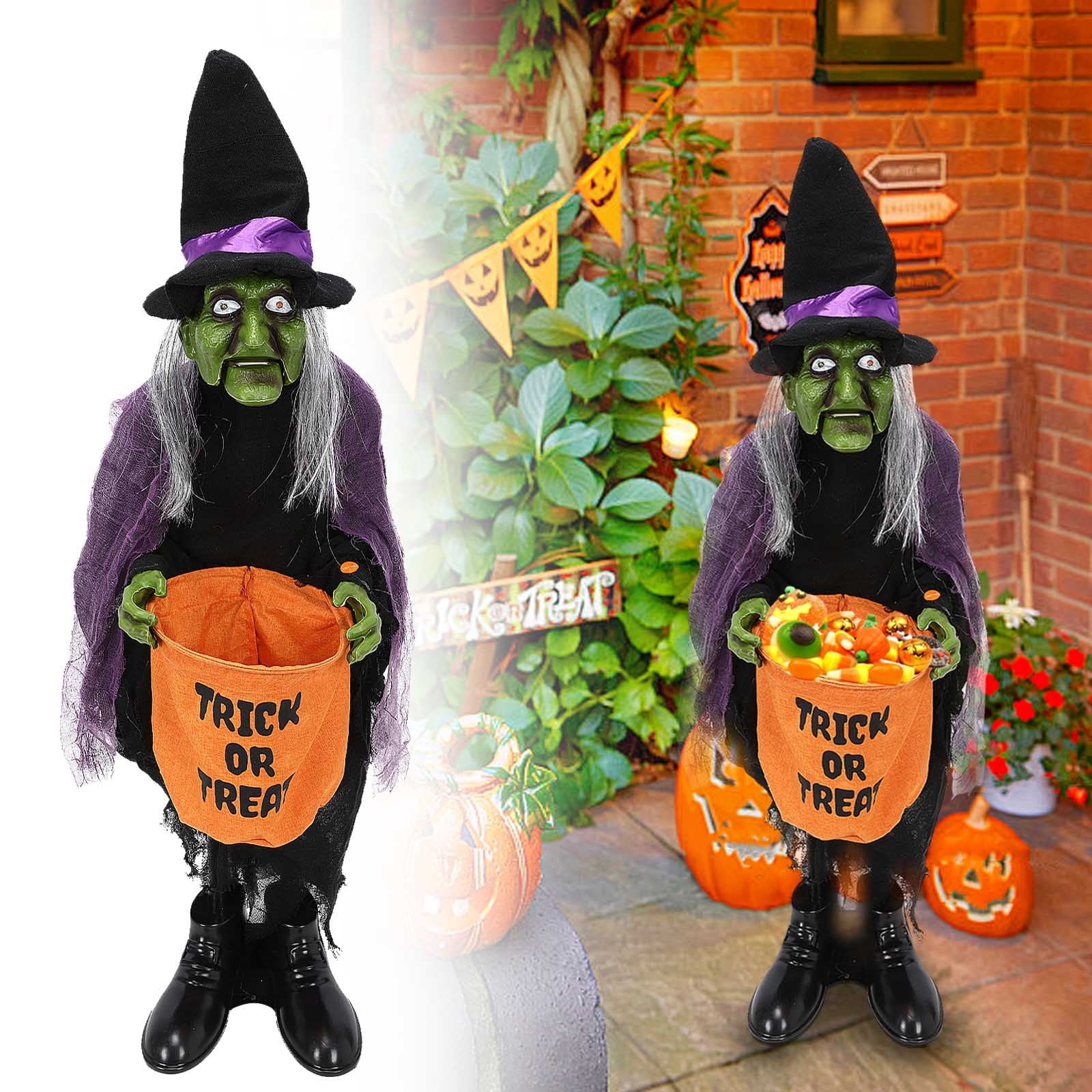 12-Inch Light and Sound Animated Witch - Interactive Halloween ...