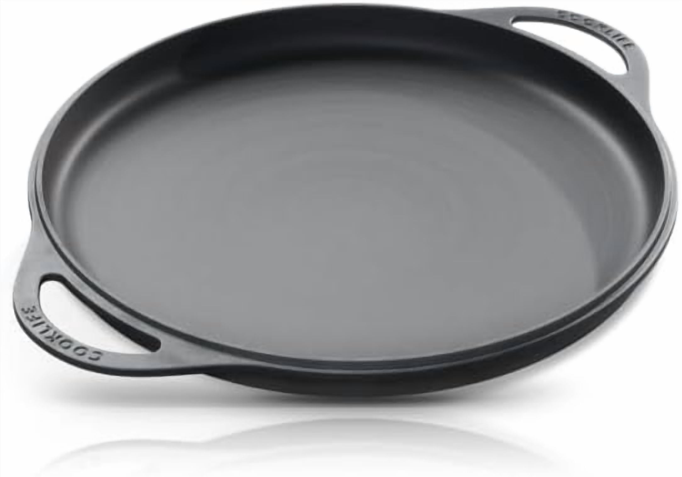 12 Inch Lightweight Pre-Seasoned Cast Iron Griddle - Smooth Polished ...