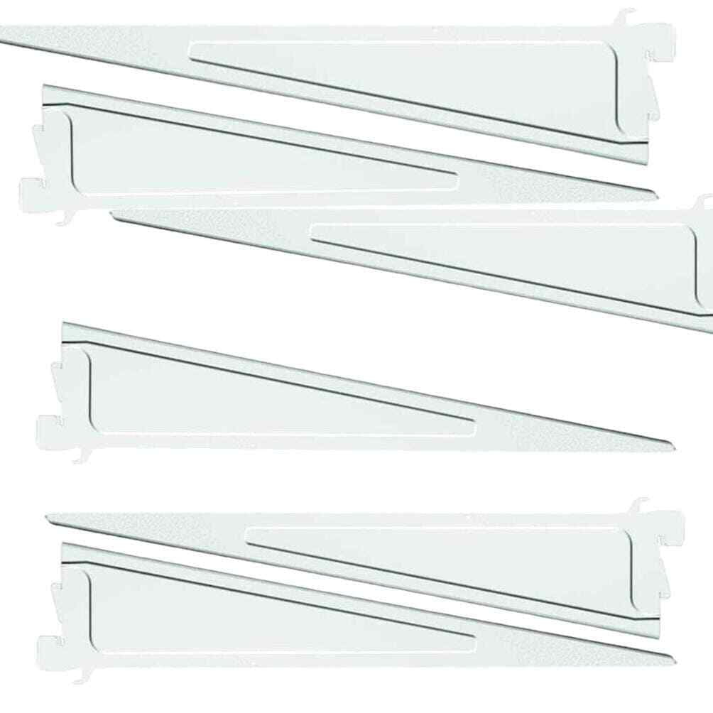 12-Inch Locking Shelf Brackets, White, 6-PK - Walmart.com