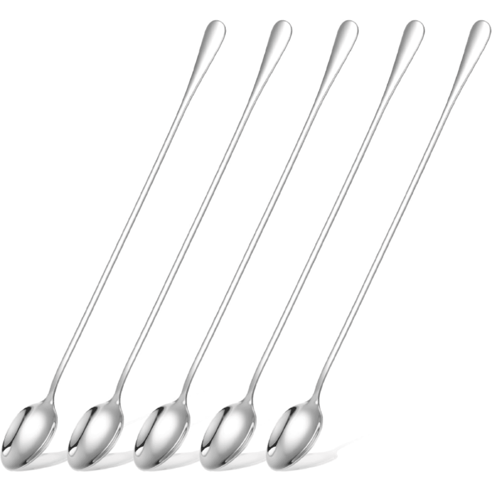 12-Inch Long Handle Mixing Spoons, Iced Teaspoons, Ice Cream Spoon ...