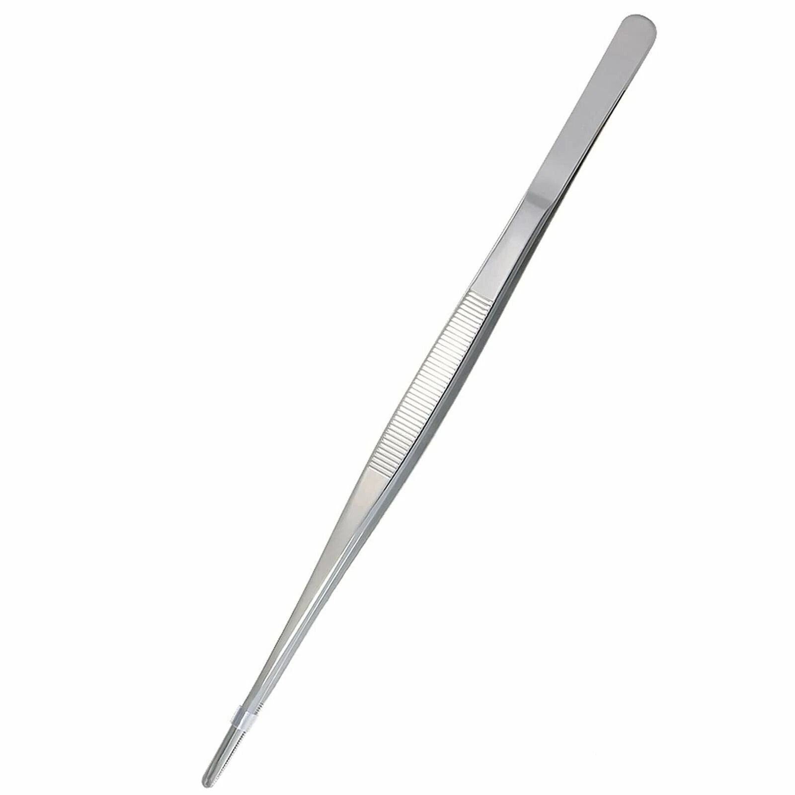 12" Inch Long Stainless Steel Blunt Tweezer Kitchen Cooking Tong W ...