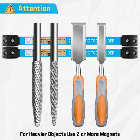 12 Inch Magnetic Tool Bar Set of 4 Heavy Duty Magnet Strip for Garage ...