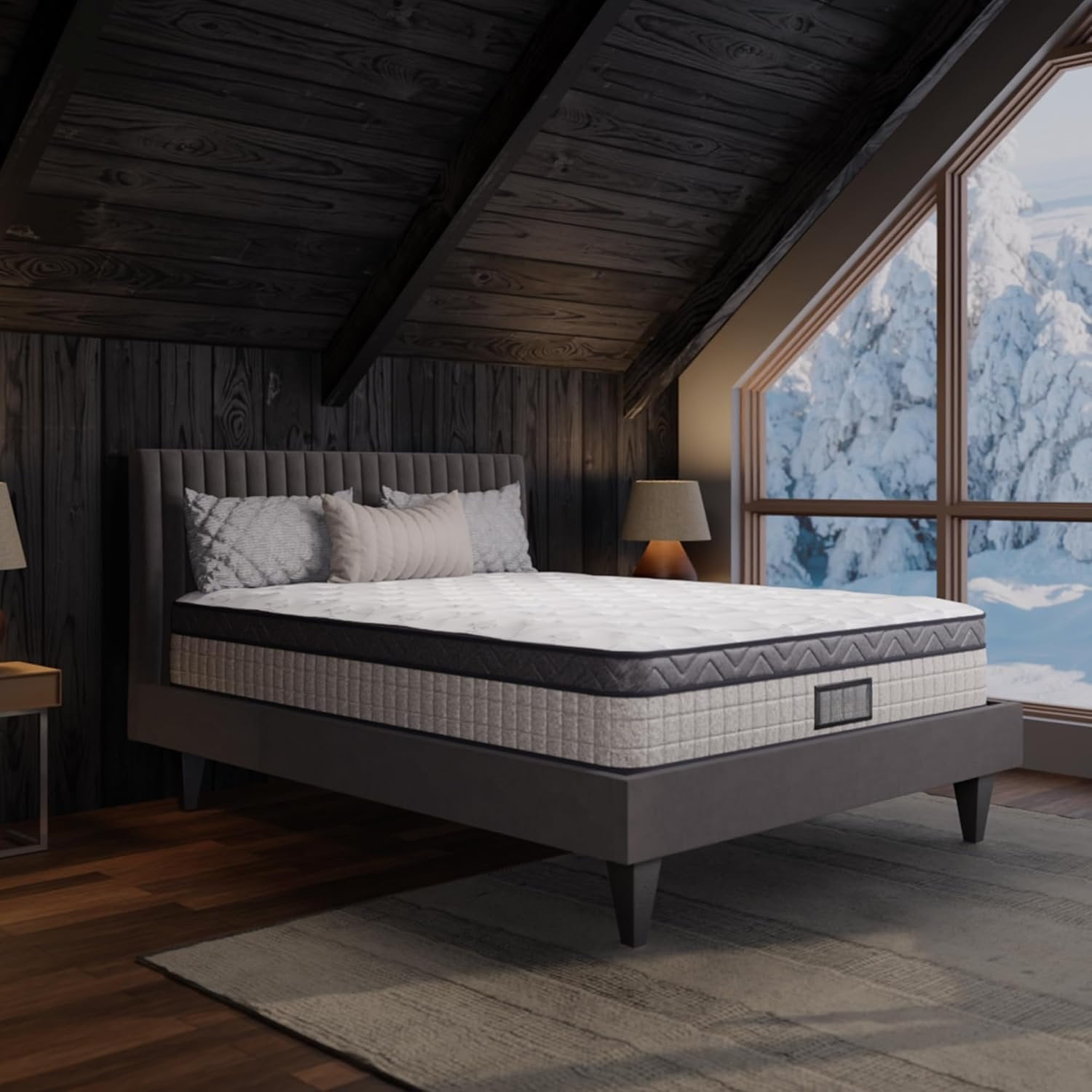 12 Inch Mattress in a Box - Medium Firm Hybrid with Cooling Memory ...