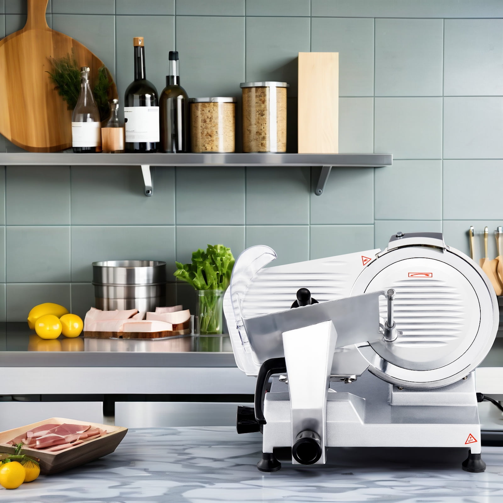 12 Inch Meat Slicer Commercial, 270W 70 Pcs/Min Electric Food Slicer ...