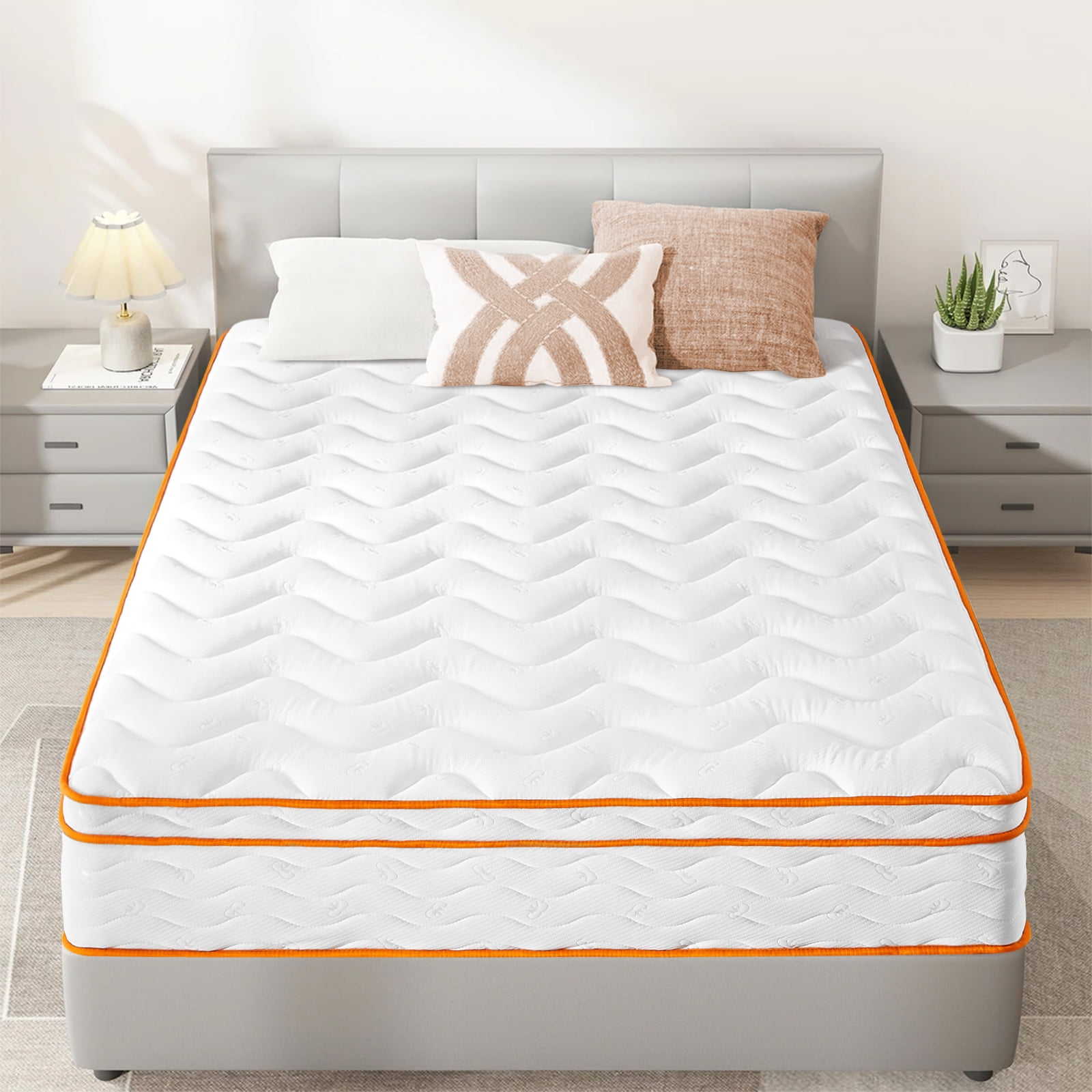 12 Inch Medium Firm Hybrid Mattress with Gel Memory Foam and Pocketed ...