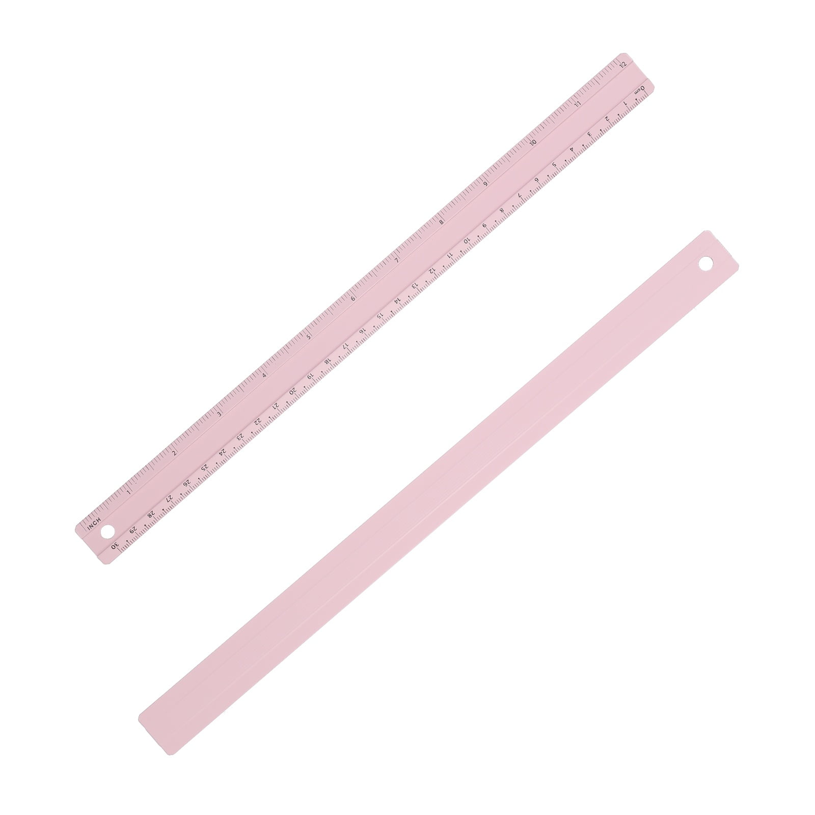 12 Inch Metal Ruler, 2Pcs Aluminum Alloy Metric Ruler with Inches and ...