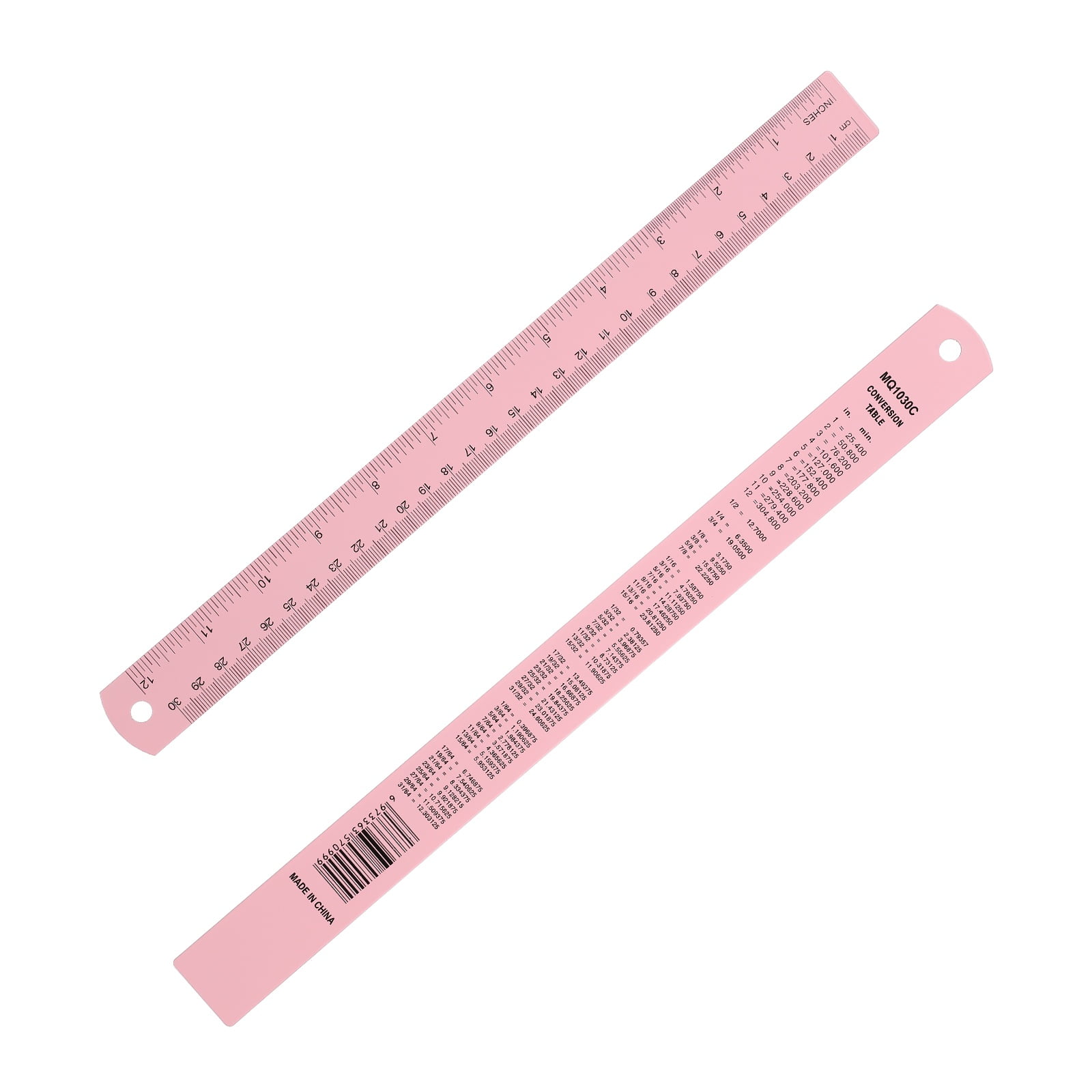 12 Inch Metal Ruler, Aluminum Alloy Metric Ruler with Inches and Centimeters Precision Measuring ...