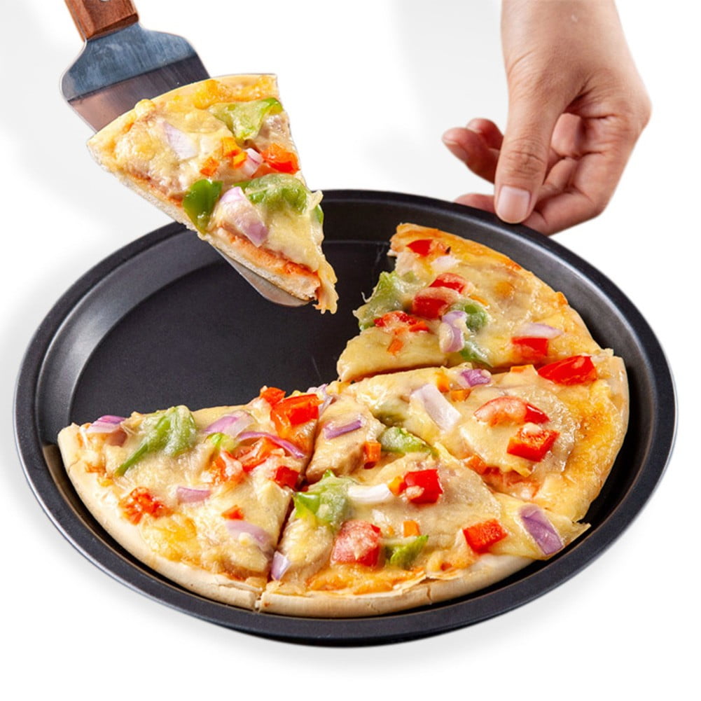 12 Inch Microwave Oven Pan Chip Tray Dish Pizza Baking Non-Stick Cook ...