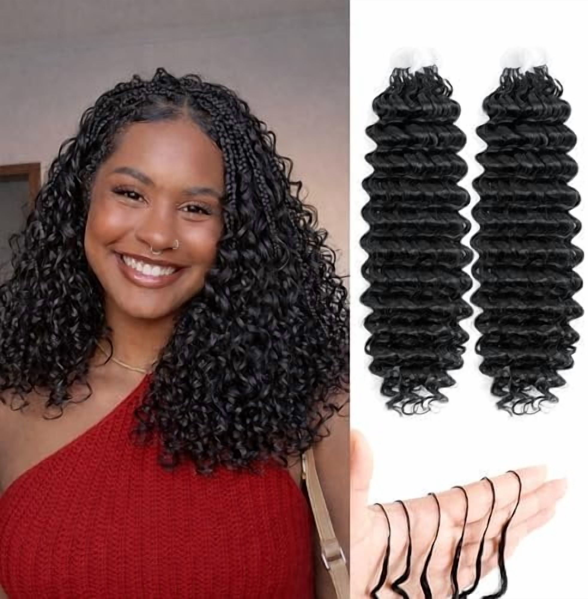 12 Inch Miracle Knots Crochet Hair for Black Women, 100 Strands Human ...
