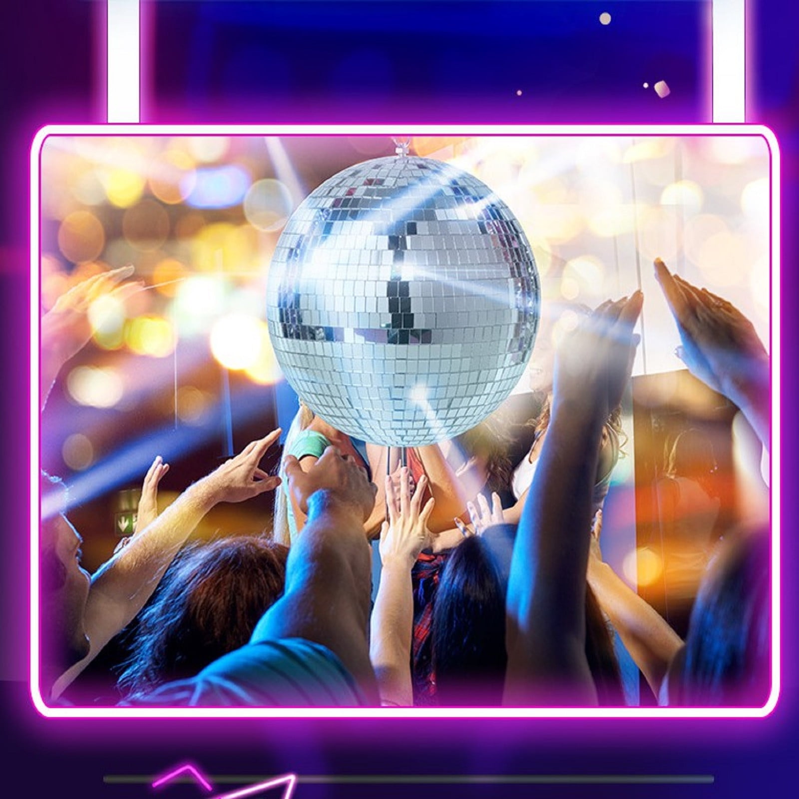 12-Inch Mirror Disco Ball with Hanging Ring for Party Decorations ...