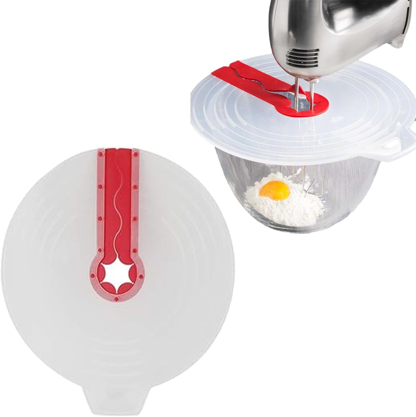12 Inch Mixer Splatter Guard, Egg Whisk Mixing Bowl Lid Practical ...