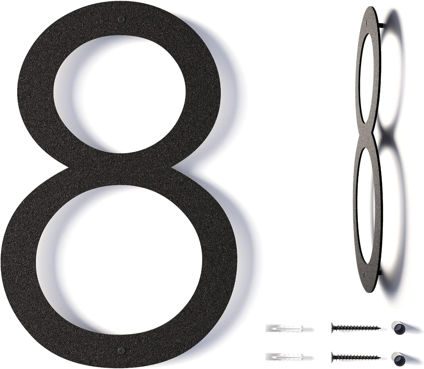 12 Inch Modern Floating House Numbers for Outside | Large Metal House ...