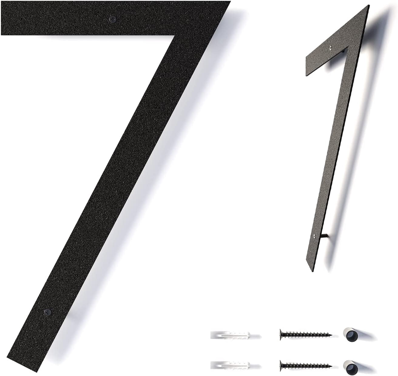 12 Inch Modern Floating House Numbers for Outside | Large Metal House ...