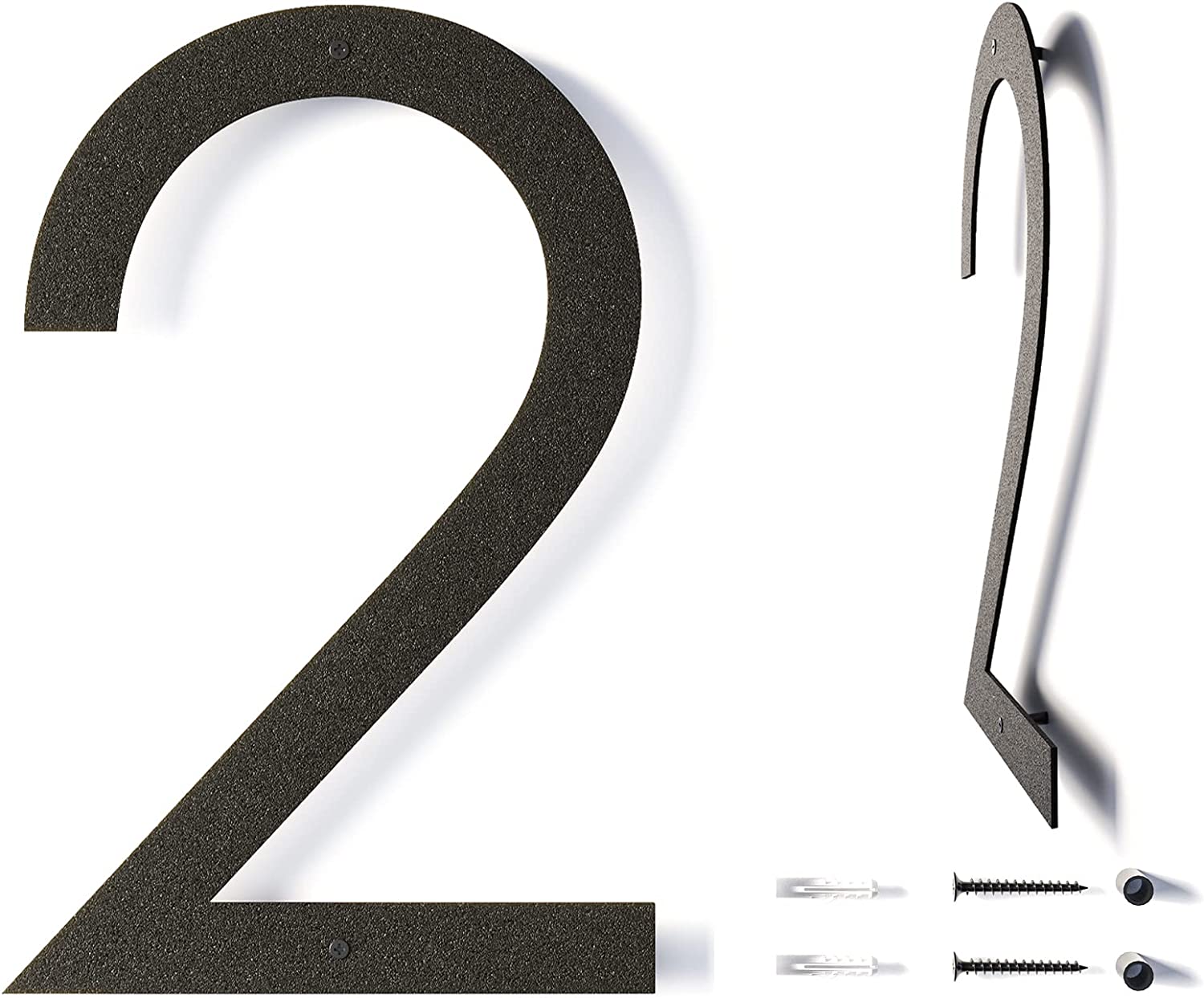 12 Inch Modern Floating House Numbers for Outside | Large Metal House ...