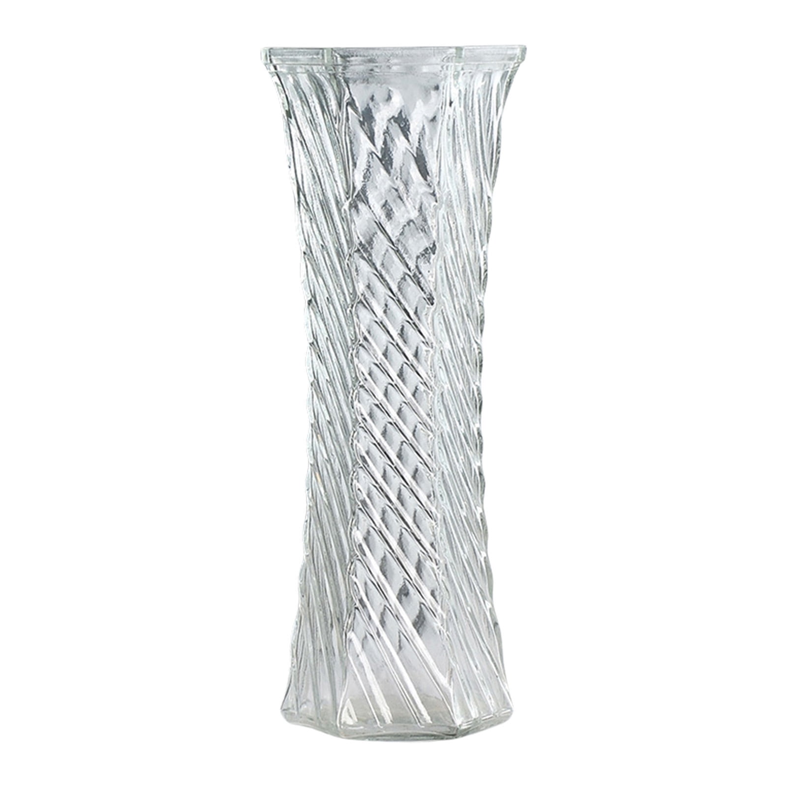 12 Inch Modern Glass Vase - Clear Hydroponic Design for Home Decor ...