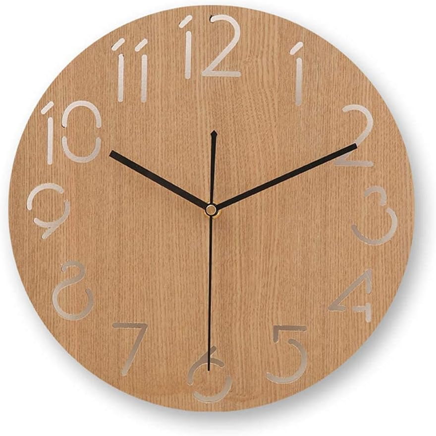 12 Inch Modern Simple Wall Clock Round Watches Decorative Indoor ...