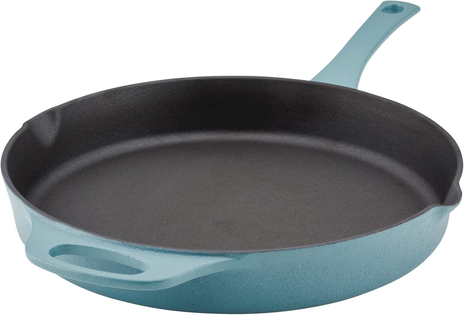 12 Inch NITRO Cast Iron Frying Pan/Skillet with Helper Handle and Pour ...