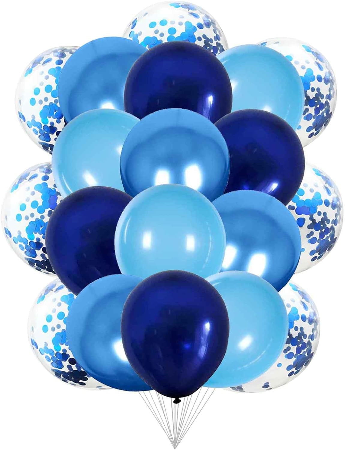 12 Inch Navy Blue Balloons Blue Balloons And Chrome Metallic Blue ...
