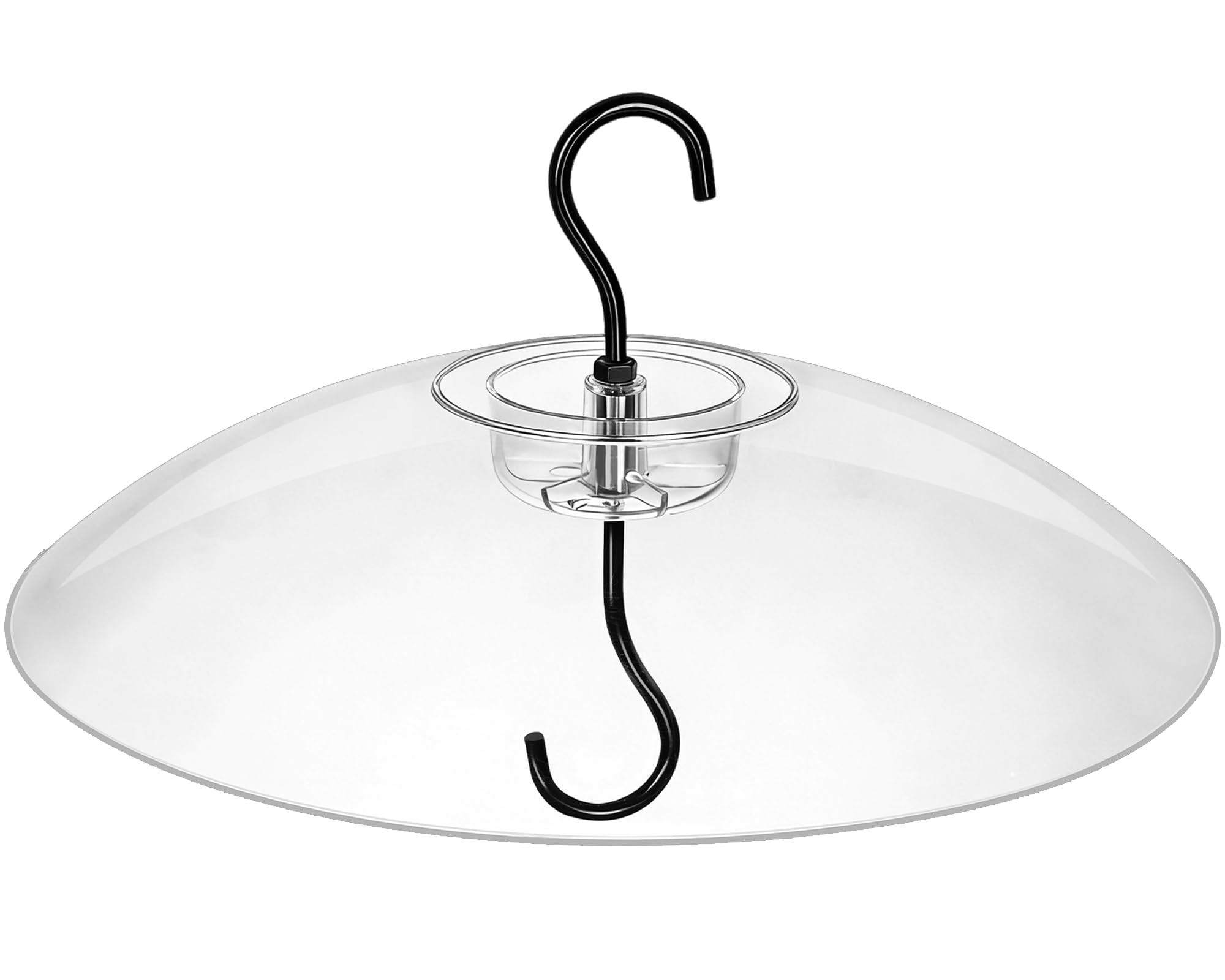 12 Inch One-Piece Transparent PC Bird Feeder Baffle with Ant Moat ...
