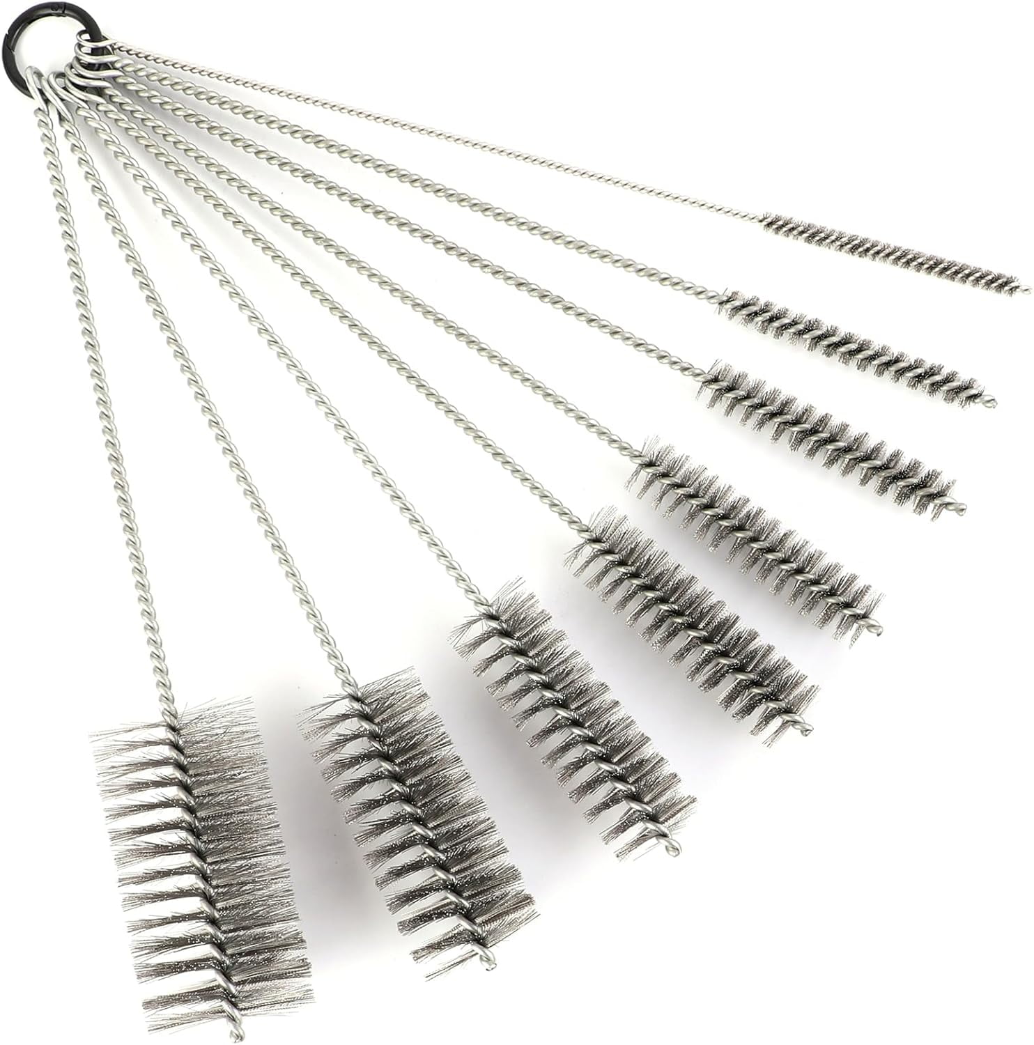 12 Inch Pipe Cleaning Brush Set with Stainless Steel Bristles, Tube ...