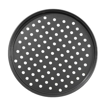 Round Pizza Baking Tray Carbon Steel Perforated Non-Stick Tray Pizza ...