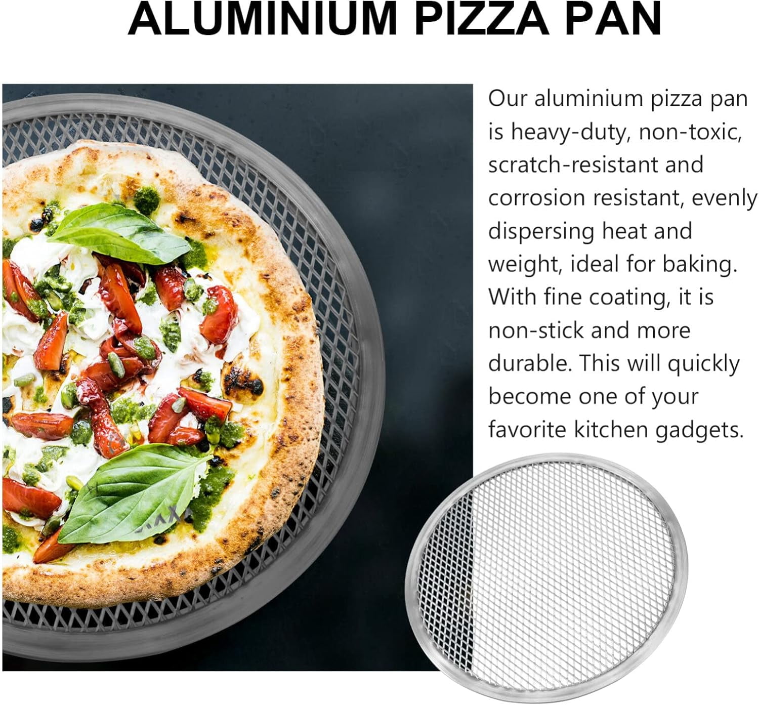 12 Inch Pizza Pans 16 Inch Perforated Pizza Tray Mesh Pizza Screen 13 ...