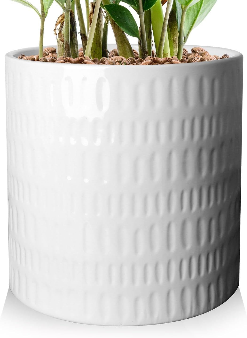 12 Inch Plant Pot，Ceramic Planter with Drainage，Large Planters for ...